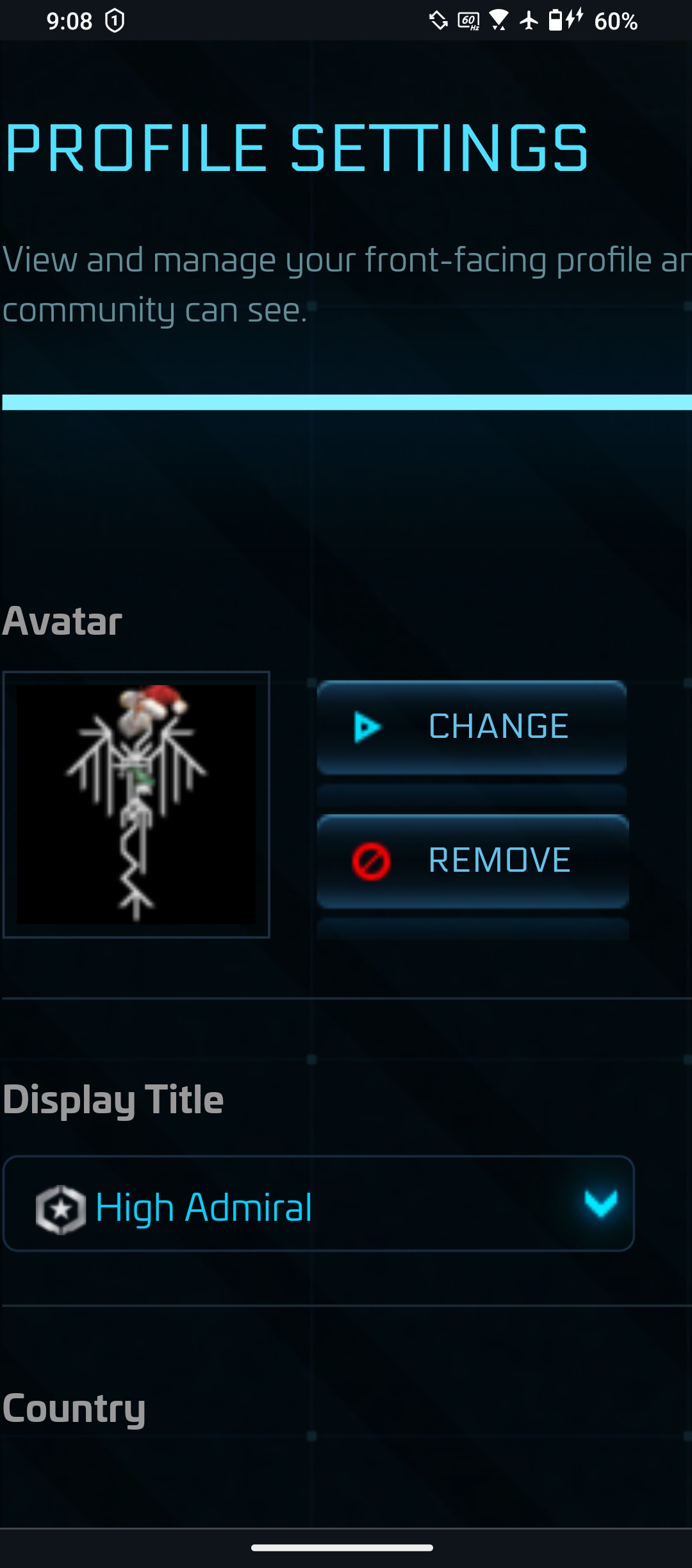 Avatar issue in Account menu - Star Citizen Spectrum