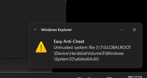 Easy anti cheat 'untrusted file' AMD Adrenalin driver - Star Citizen ...