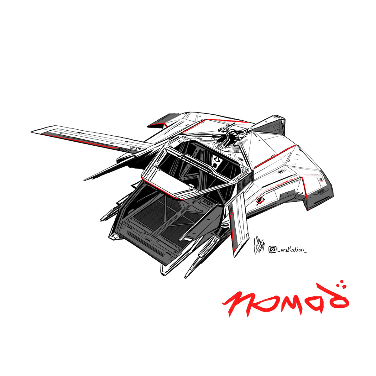 Digital sketch - C. O. Nomad - Star Citizen Spectrum