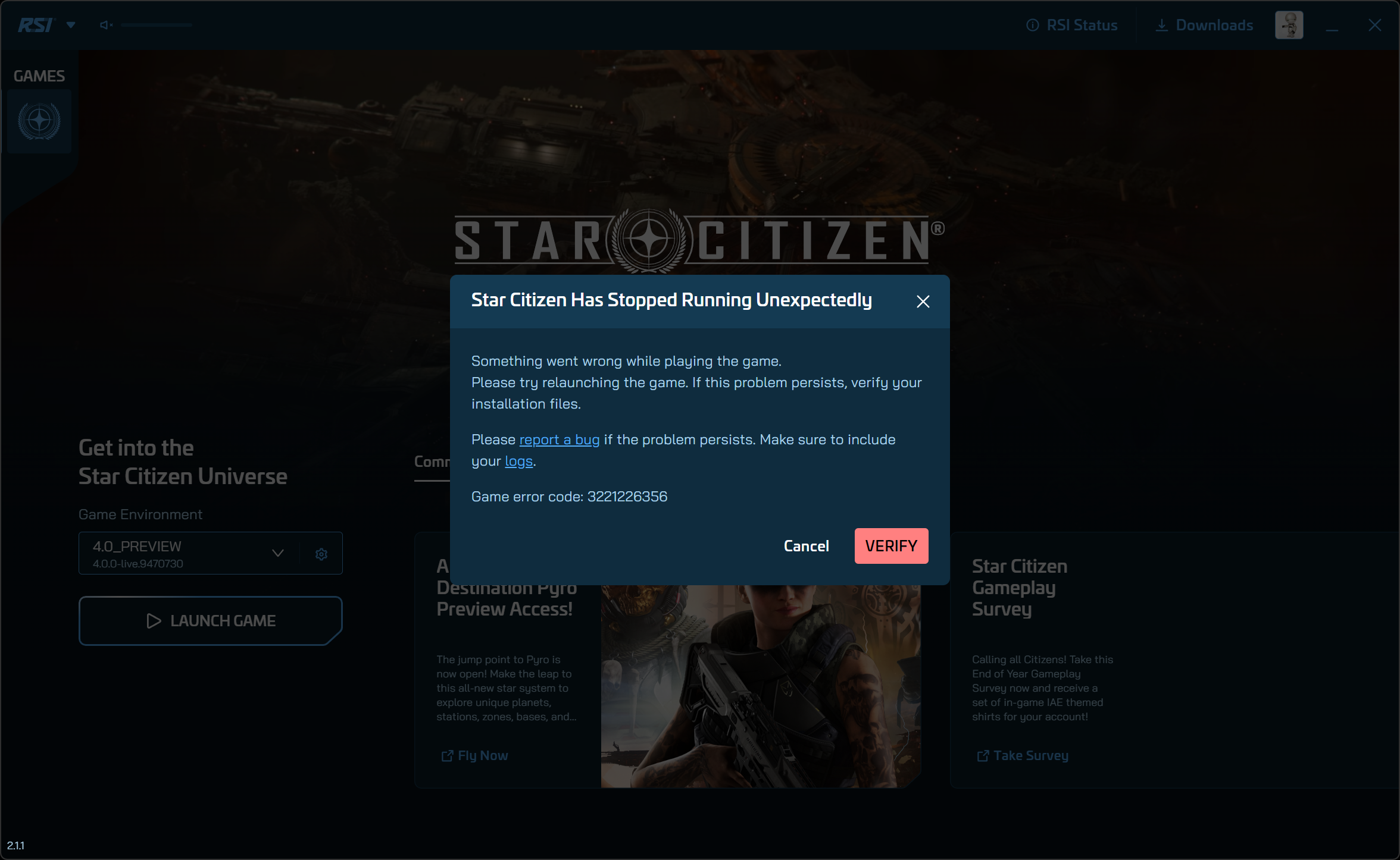RSI Launcher 2.1.1 Release Notes - Star Citizen Spectrum