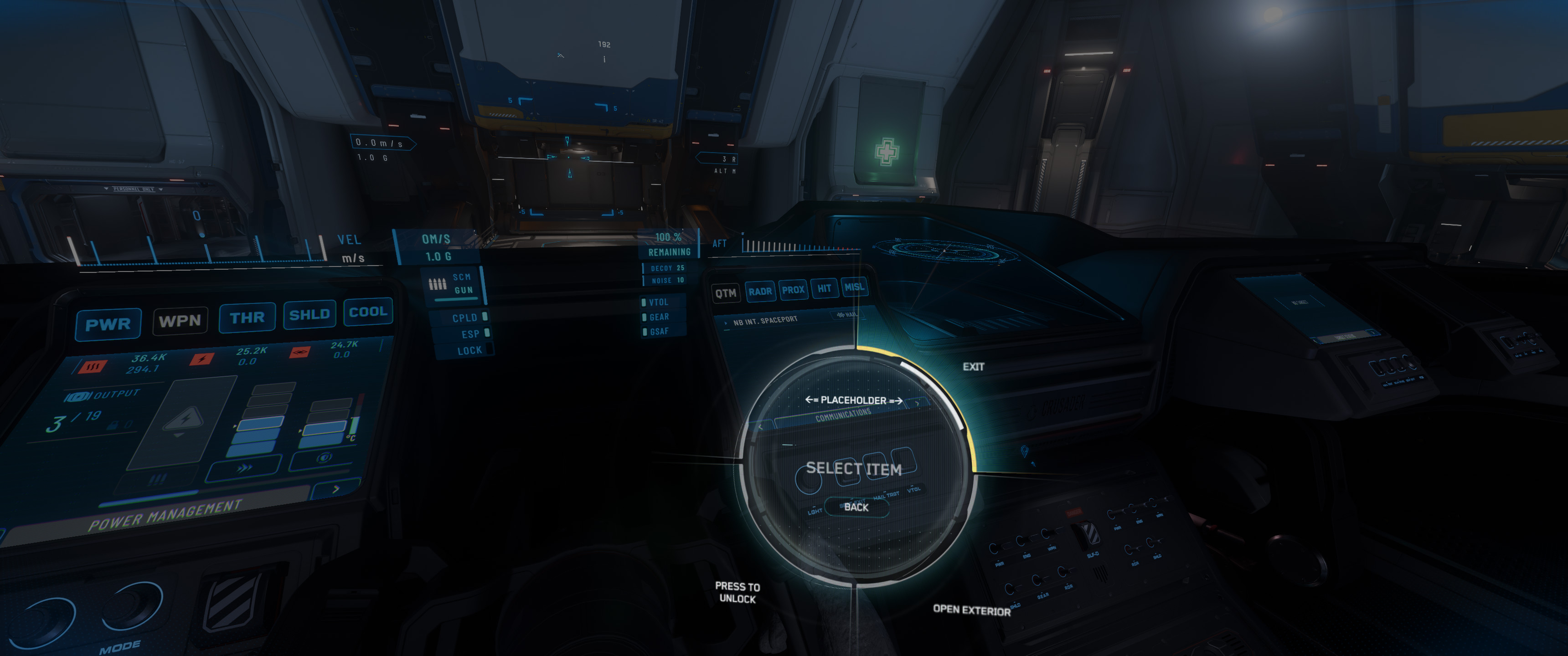 Every time I try to access MFD1 I exit my seat. - Star Citizen Spectrum