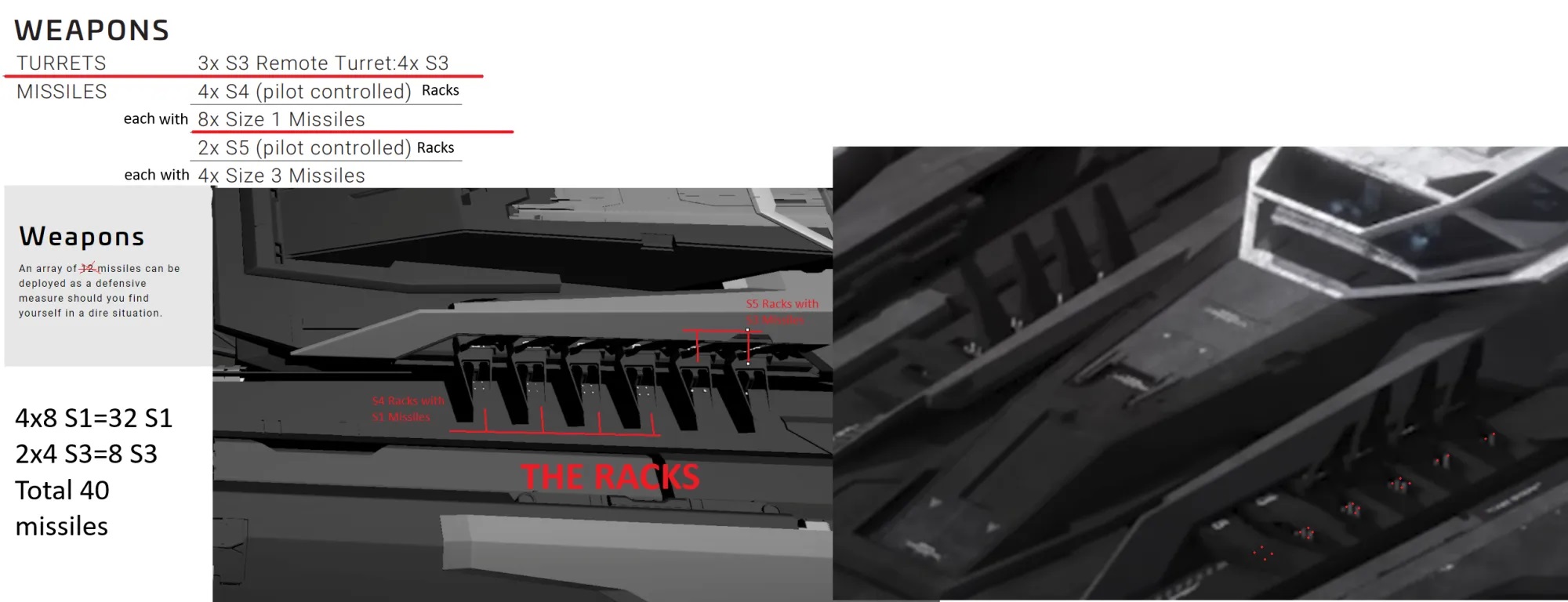 Arrastra's VLS Missile tubes for Perseus. - Star Citizen Spectrum