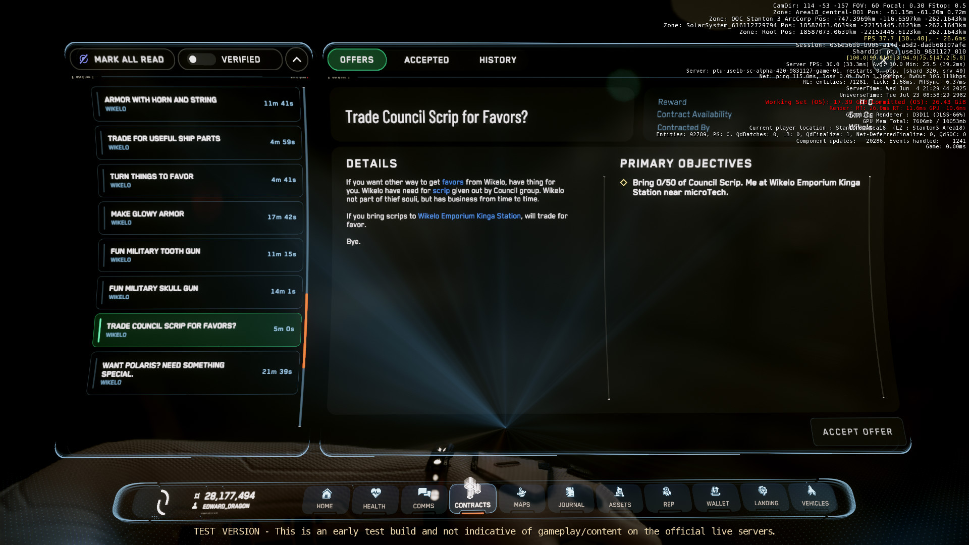 4.2 Merc and Council Scrips are back on Wikelos menu. - Star Citizen ...