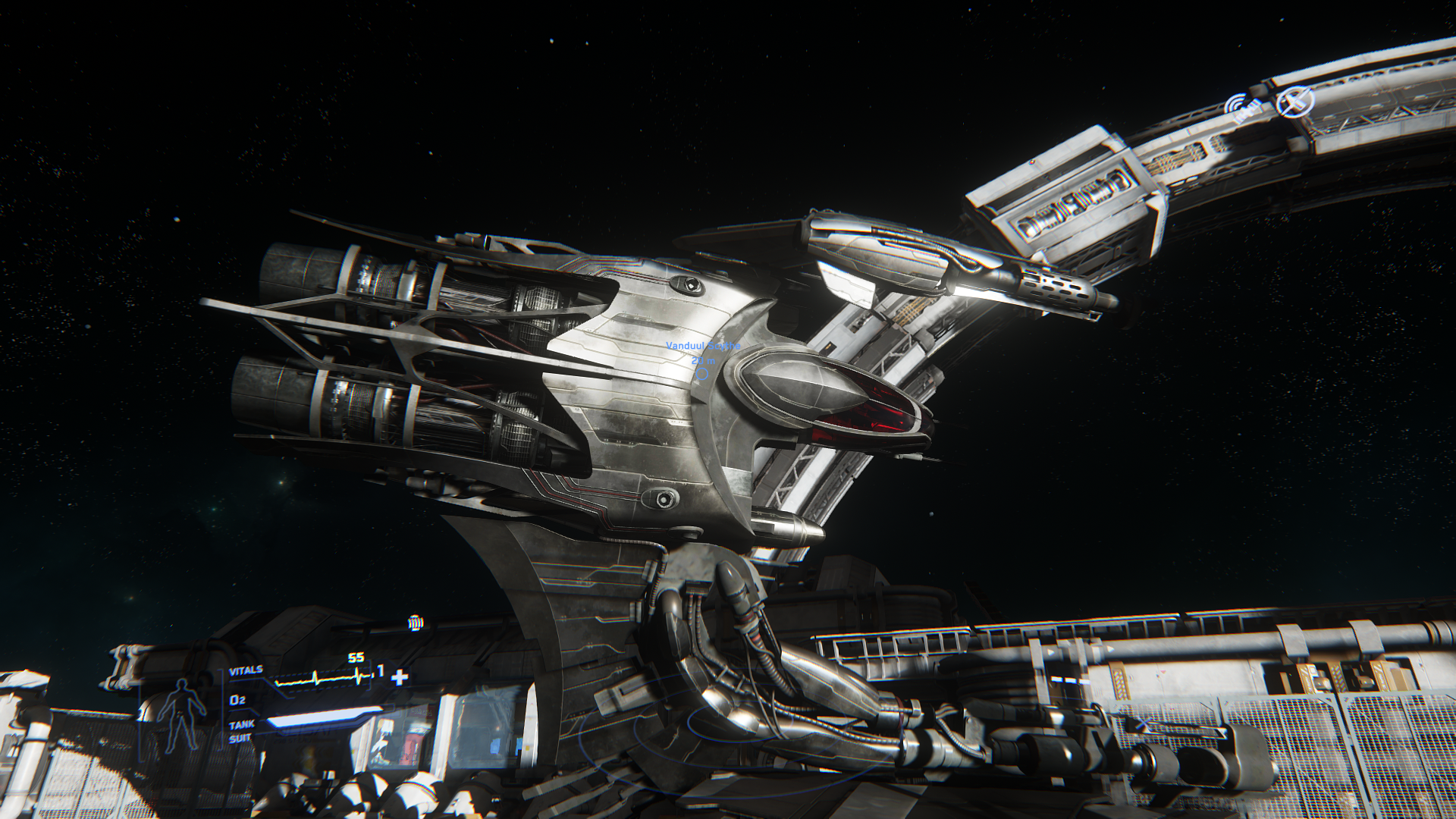Vanduul Sythe up side down - Star Citizen Spectrum