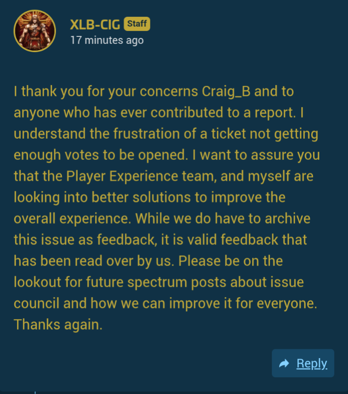 Issue council vote update (no archive due to lack of votes and able to ...