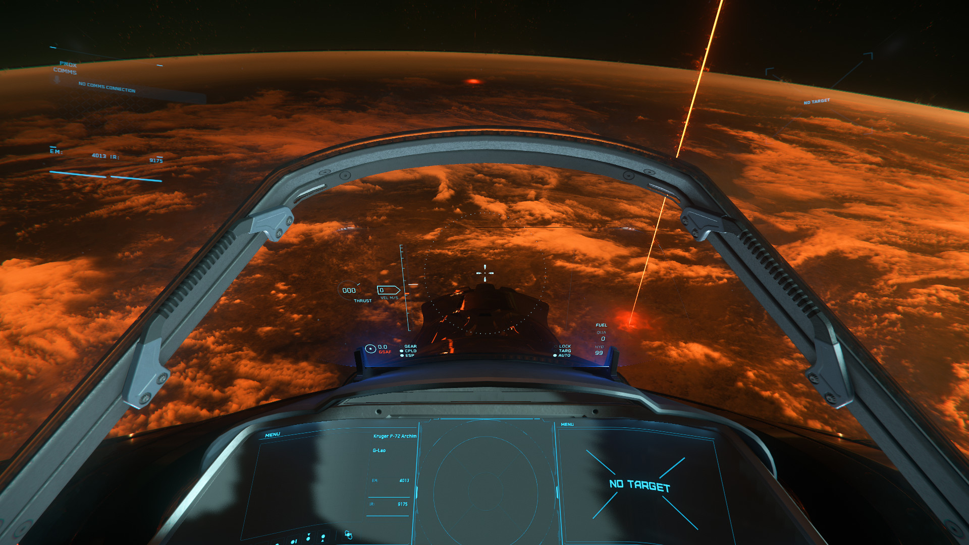 Is the brown cockpit vision of P72 Emerald a design choice or bug? - Star Citizen Spectrum