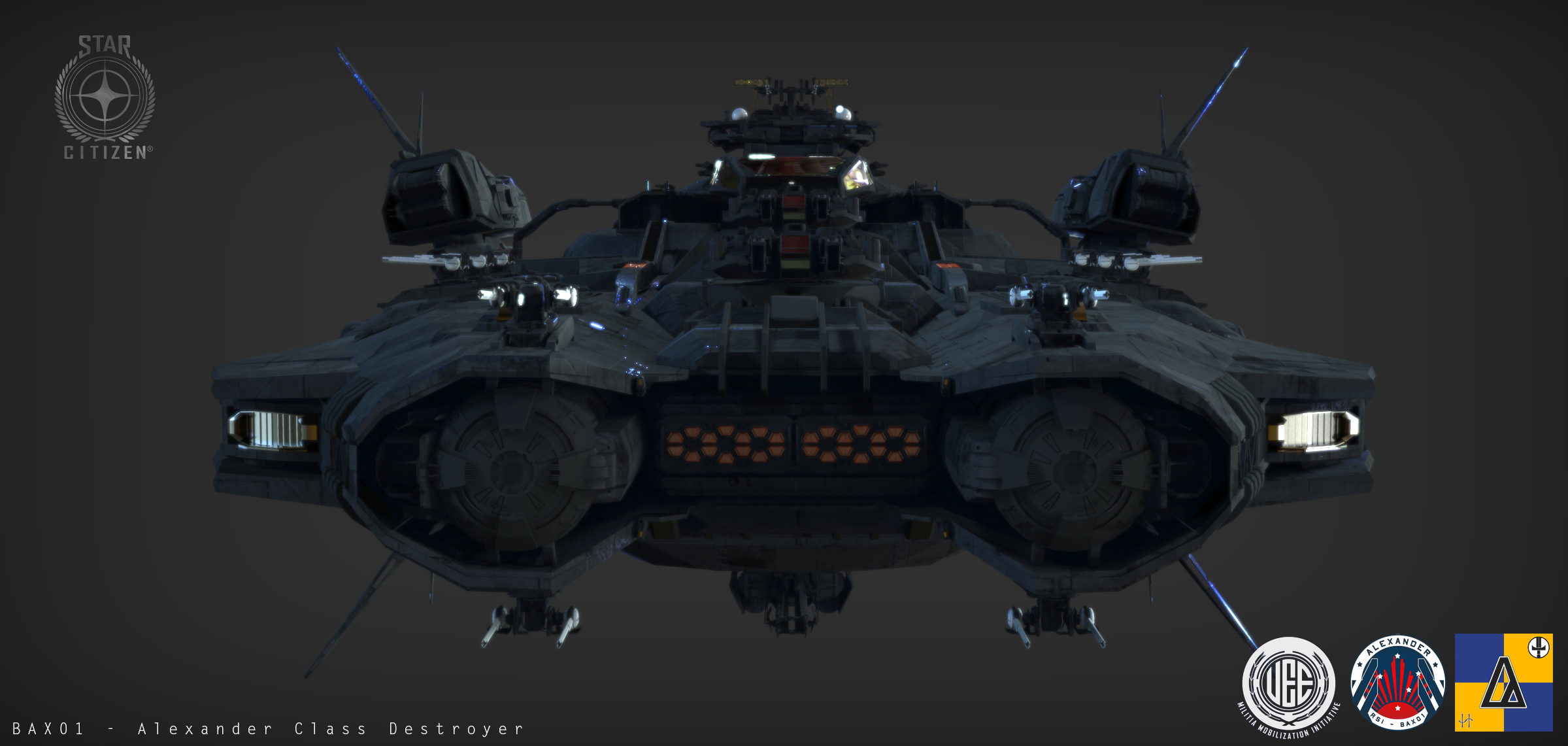 RSI - BAX01 Alexander Class Destroyer - Star Citizen Spectrum