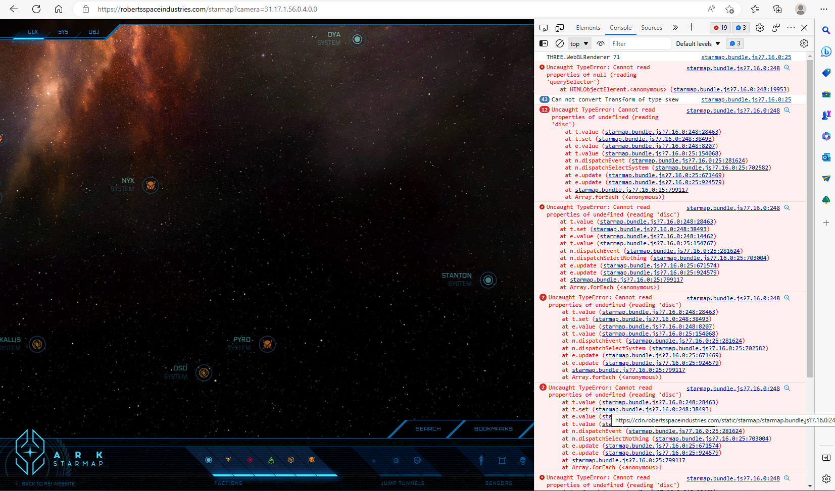 Ark Star Map looks to be broken. - Star Citizen Spectrum