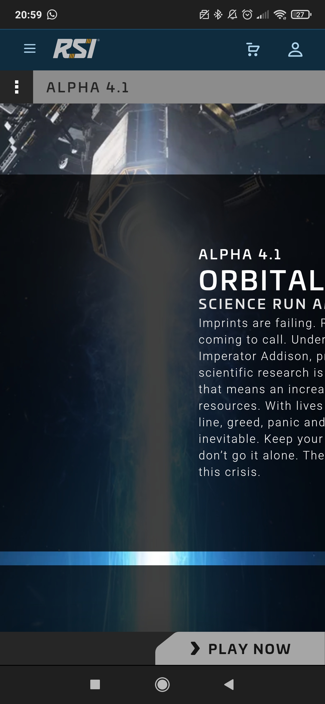 Orbital Assault web doesn't work properly in mobile - Star Citizen Spectrum Orbital Assault web doesn't work properly in mobile - Star Citizen Spectrum