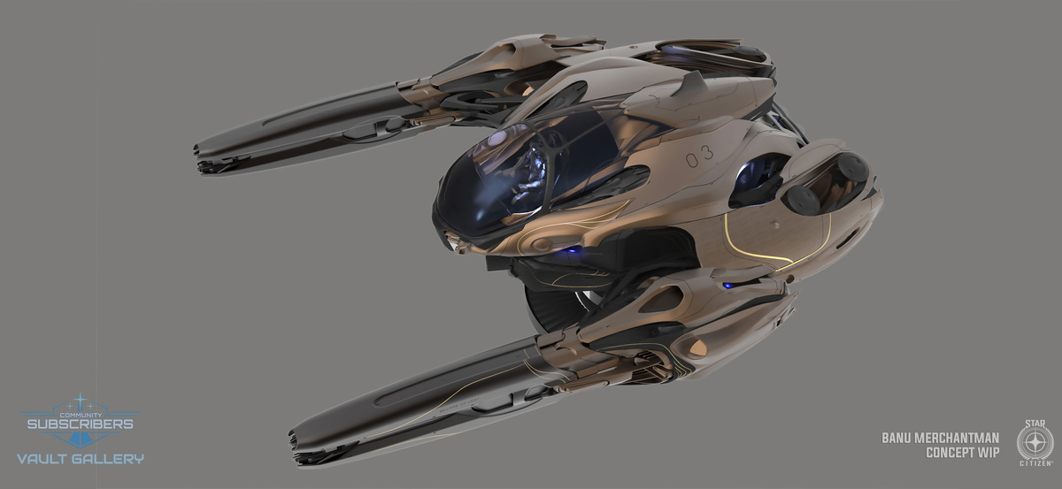 Merchantman dorsal turret design as standalone snub or light fighter ...
