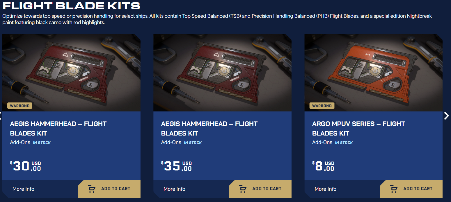 Selling Blades and Racks????? - Star Citizen Spectrum