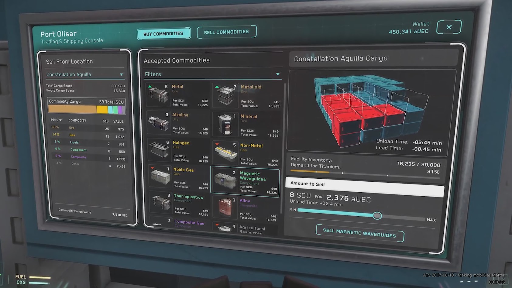 Cargo unload times. - Star Citizen Spectrum