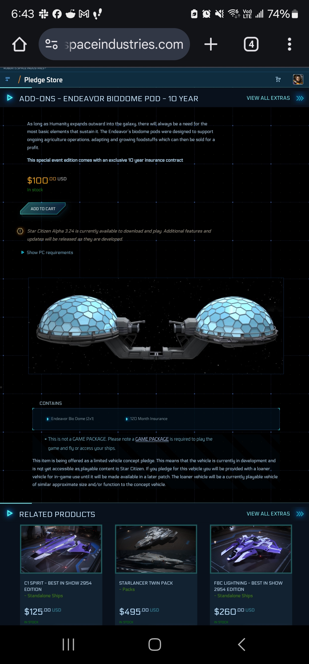 Request Regarding Endeavor Modules Availability - Star Citizen Spectrum