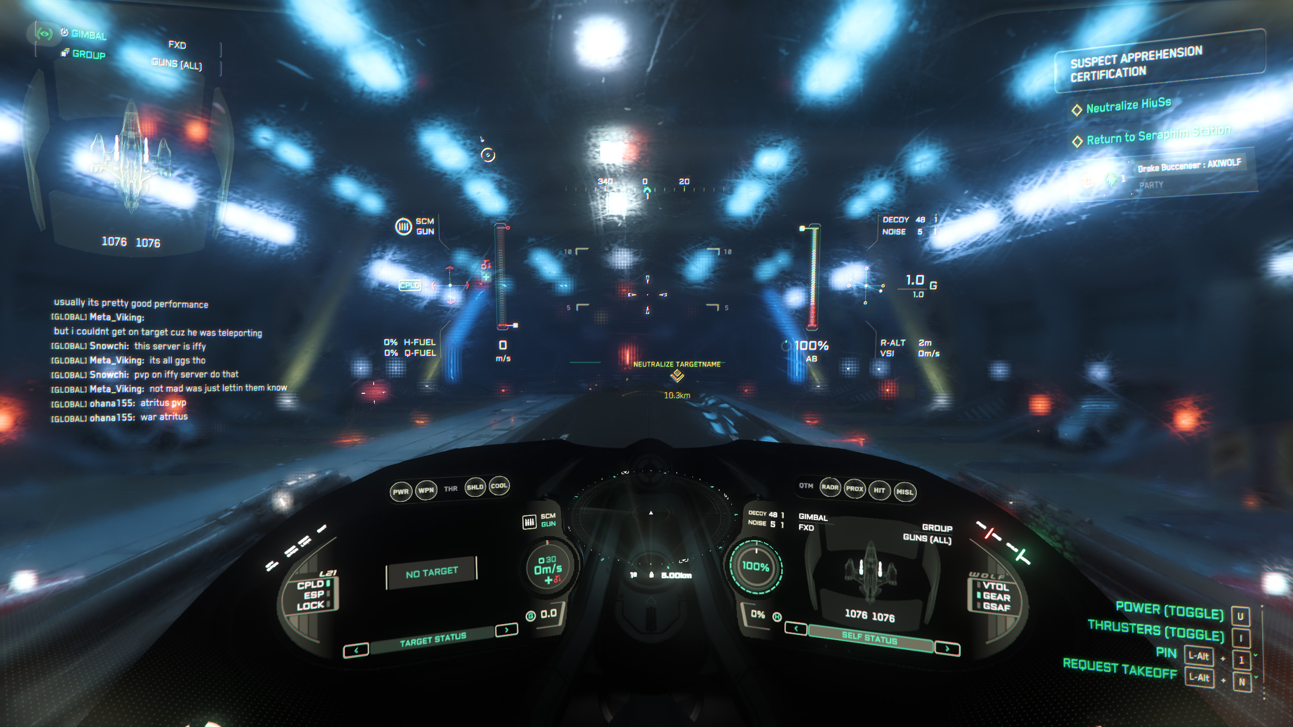 Problem with Wolf, cant see anything - Star Citizen Spectrum