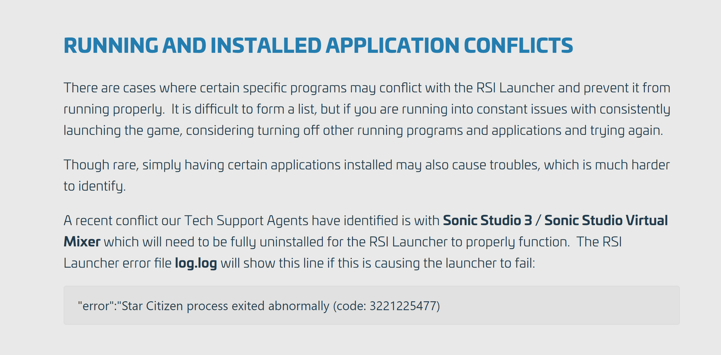 Launcher Error Troubleshooting Guide - Star Citizen Spectrum