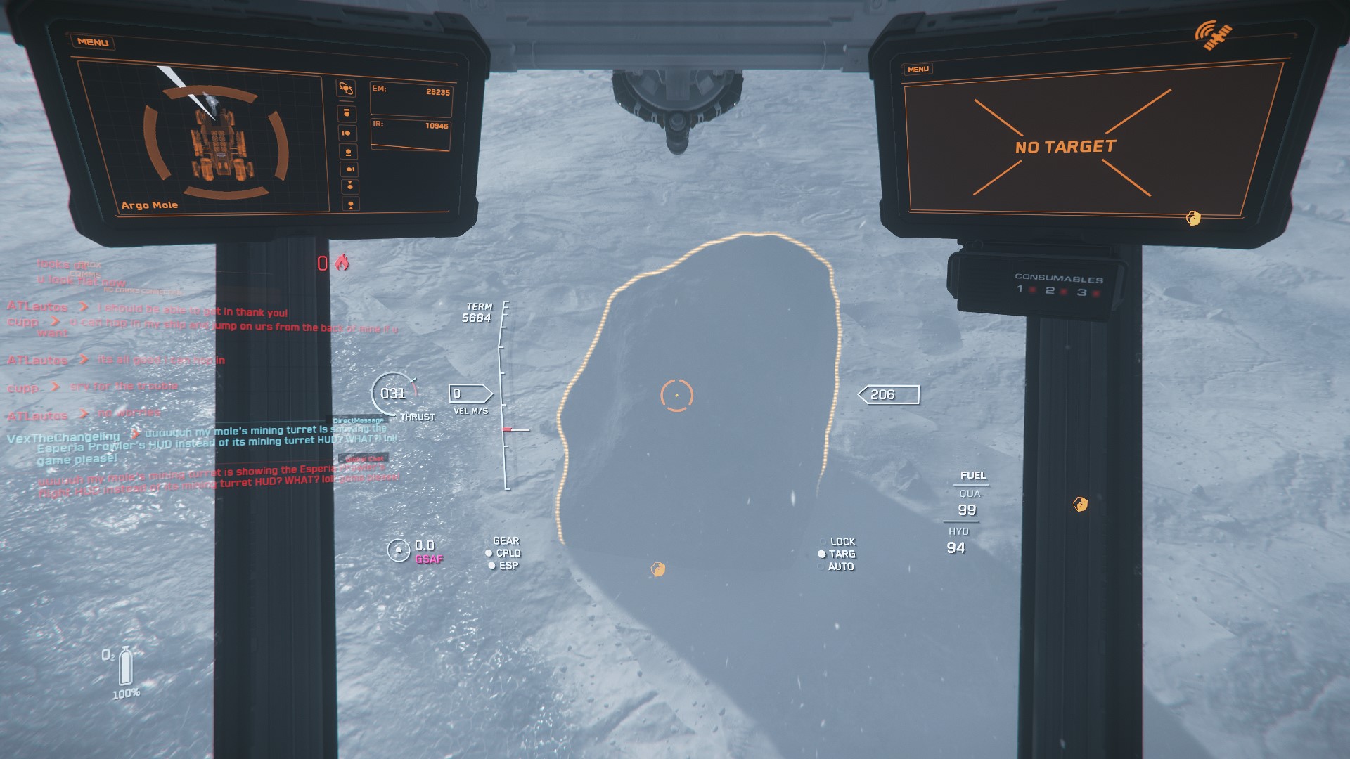 Wrong HUD for Mole mining turret? lol what. - Star Citizen Spectrum