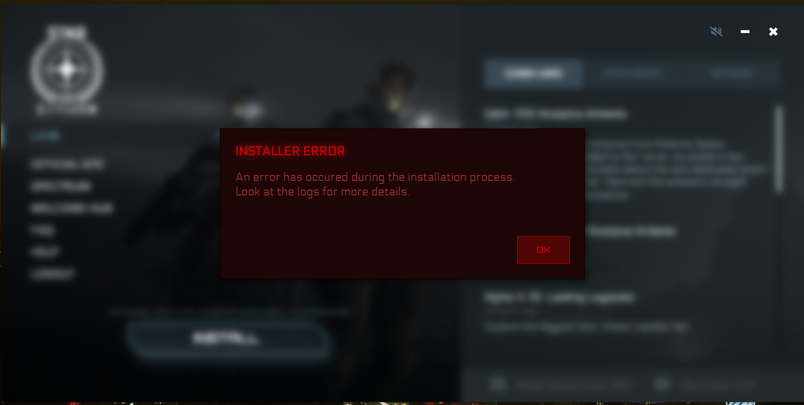 Can't Install the Game (3.18) - Star Citizen Spectrum Can't Install the Game (3.18) - Star Citizen Spectrum