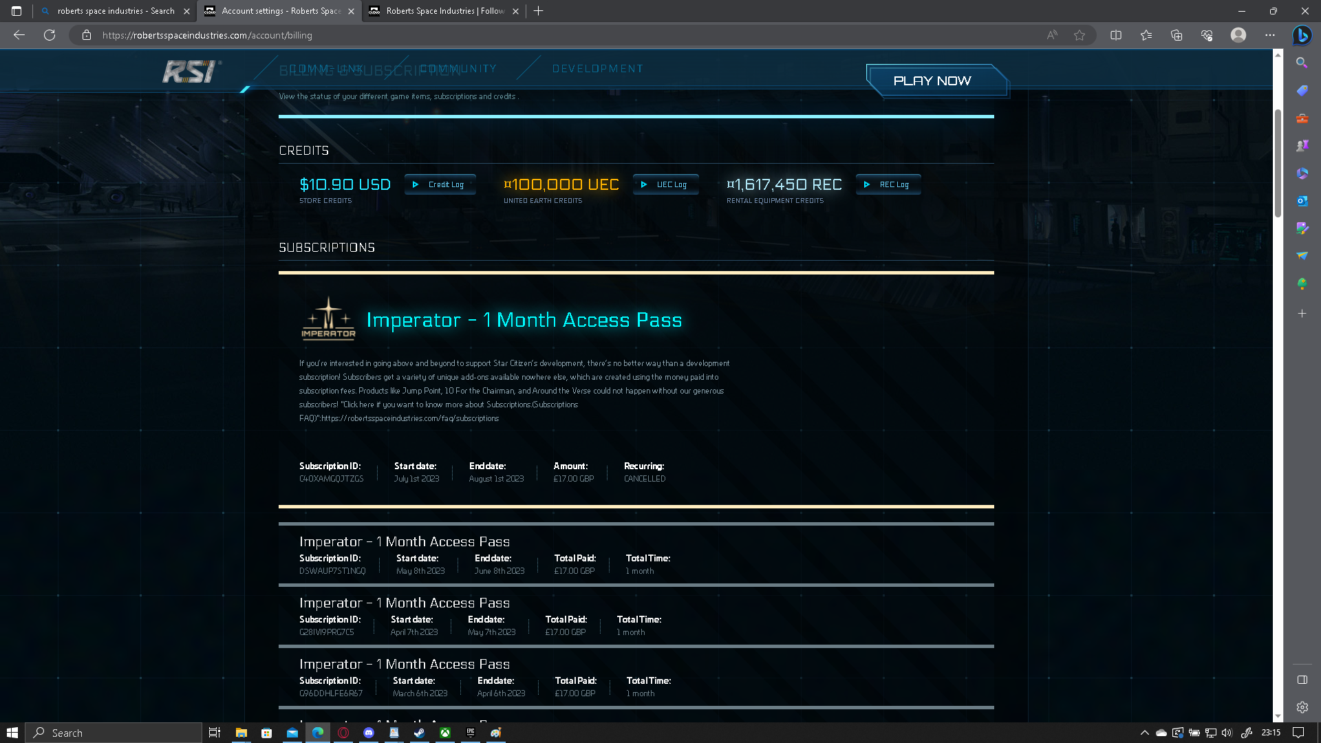 Dear CIG Subscription Access Cut - Star Citizen Spectrum