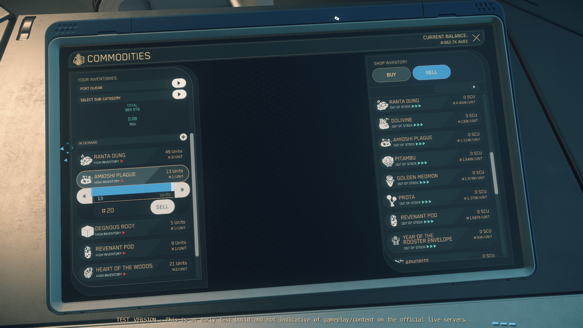 A little help with the trade terminal please (3.18) - Star Citizen Spectrum