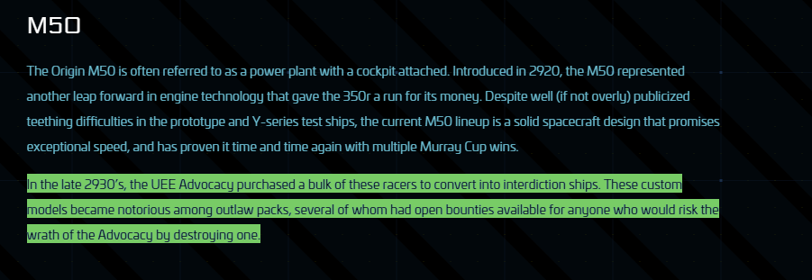 M50 Interceptor - Star Citizen Spectrum