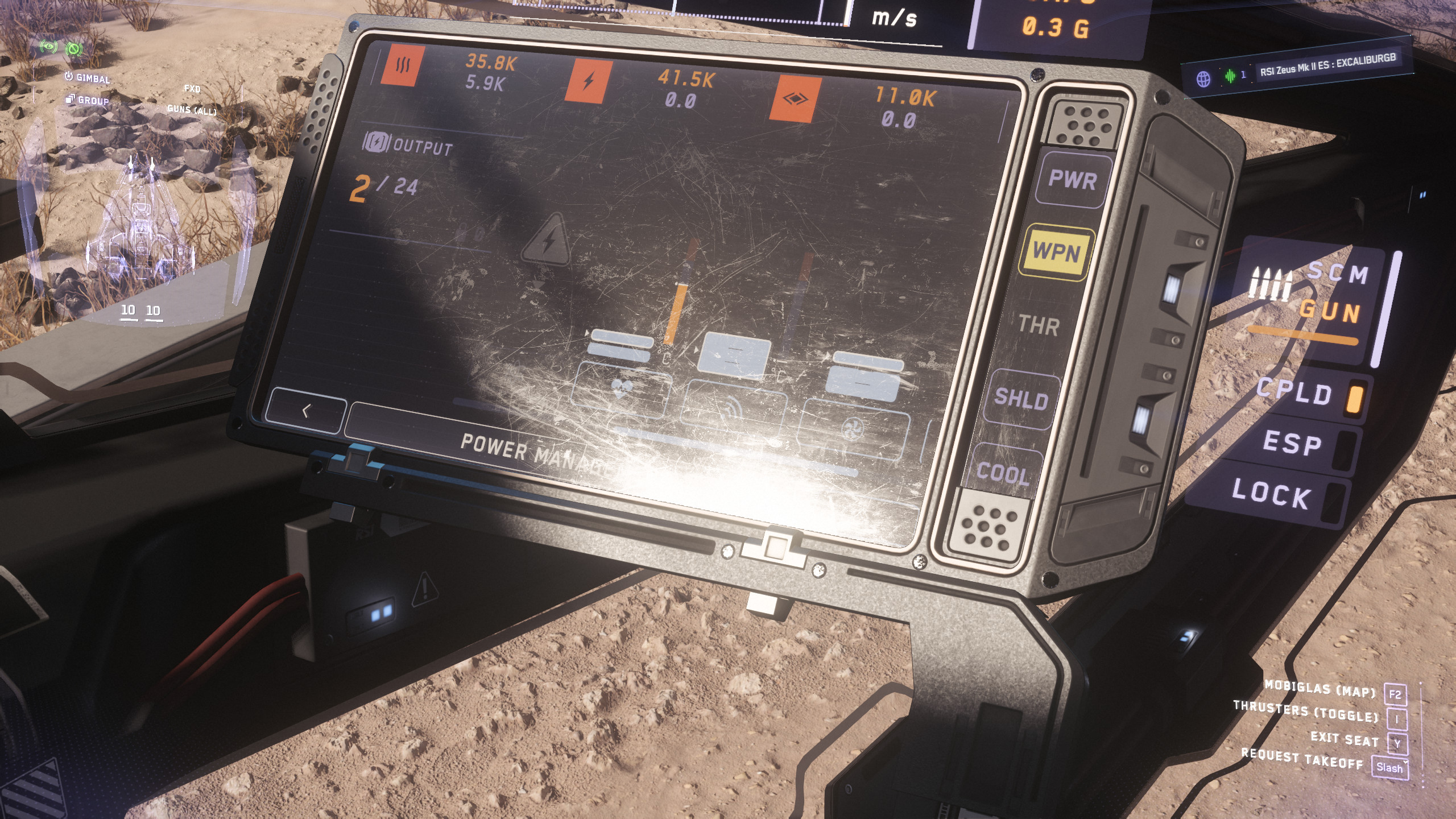 New Zeus ES MK II MFD.s - Star Citizen Spectrum